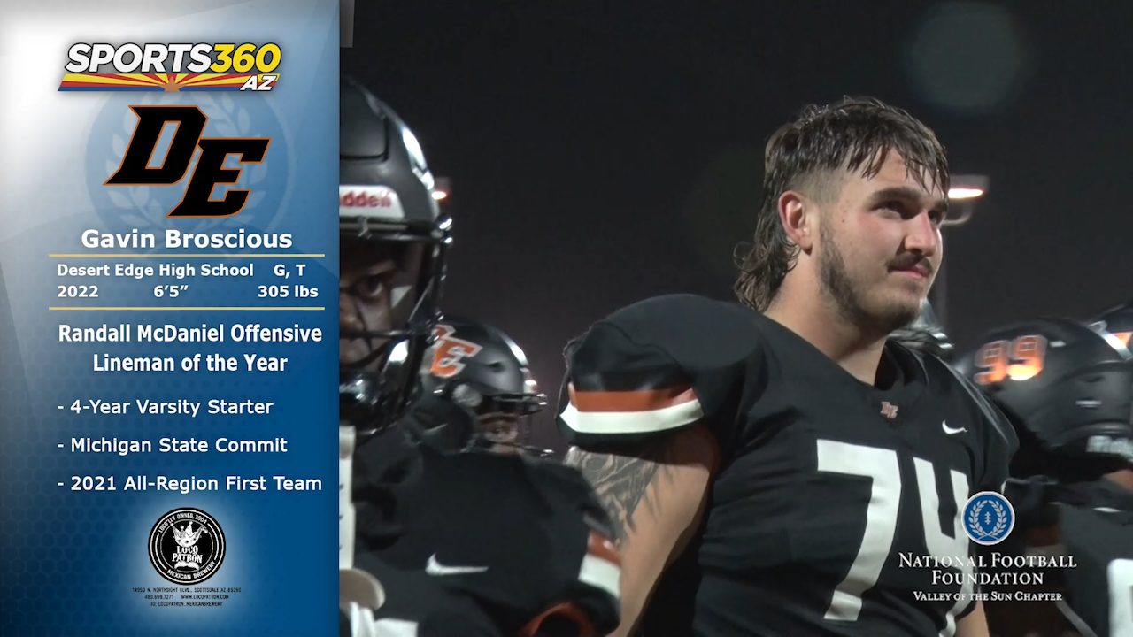 Gavin Broscious – 2021 Randall McDaniel Offensive Lineman of the Year