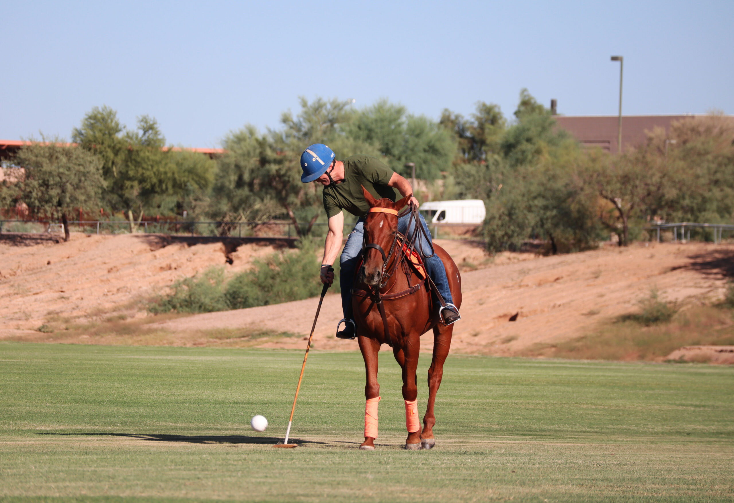 Shane Doan traded in a stick for a mallet, skates for a horse