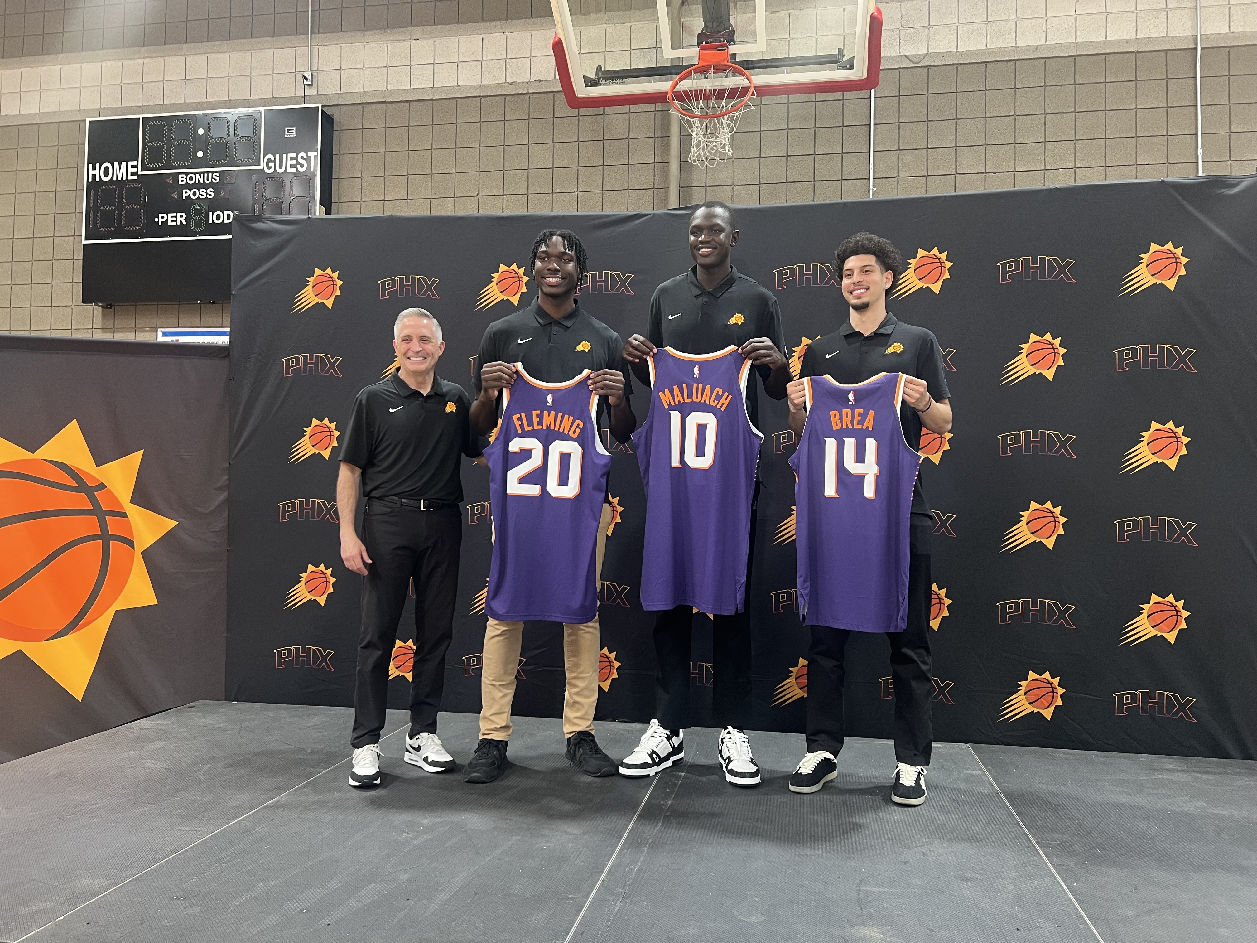 Suns introduce 2025 rookie class after NBA record 7-team deal